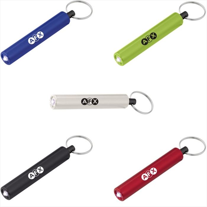 KH2532 Mini Cylinder LED Flashlight Key Tag With Custom Imprint