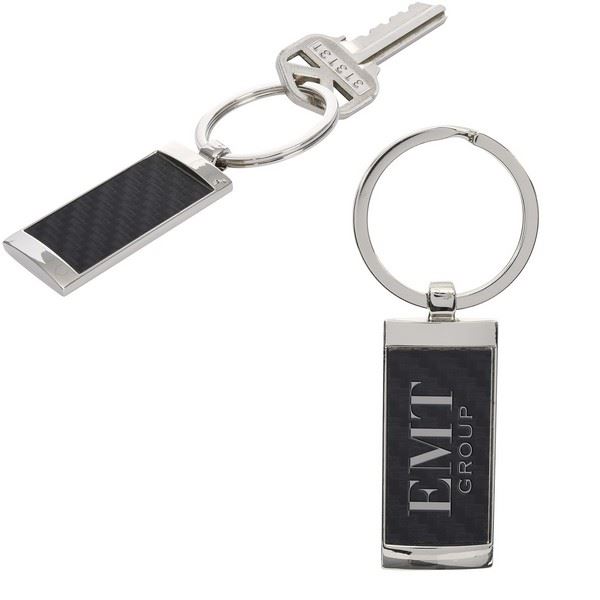 KH4799 Bryan Carbon Fiber Key Ring With Custom Imprint
