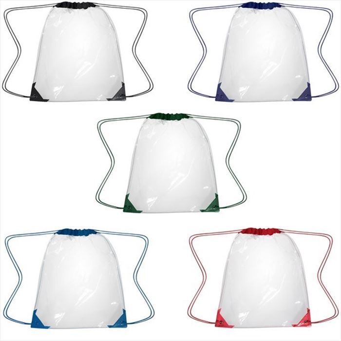 JH3602B Clear Drawstring Backpack
