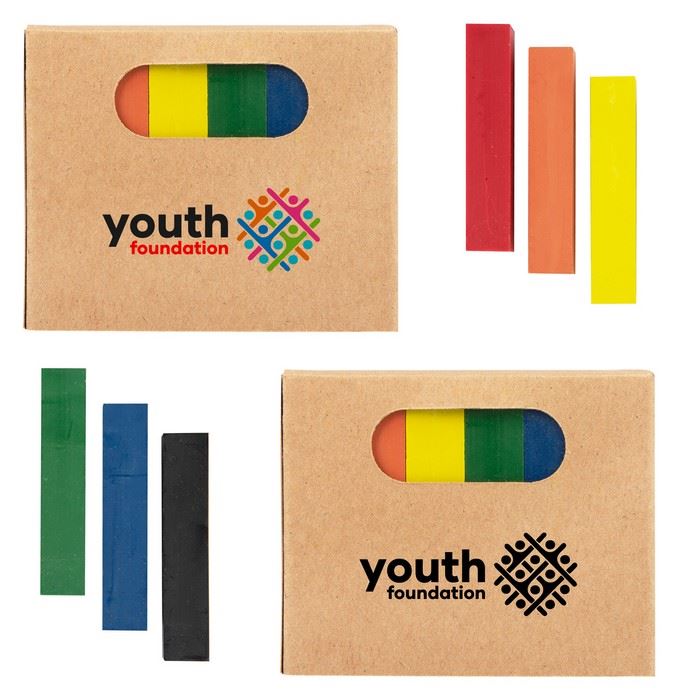 SH11146 6-Piece Rectangular Crayon Set With Custom Imprint
